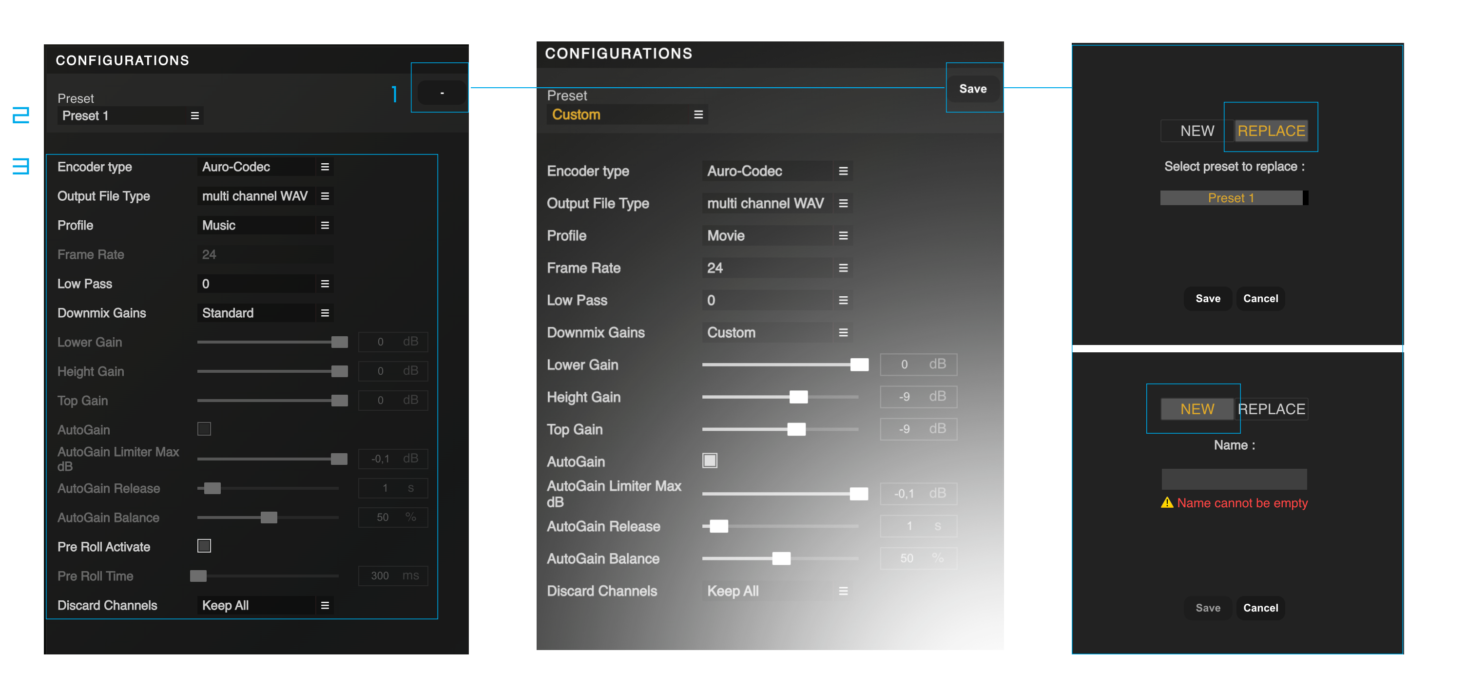 3.2 Configurations Menu – AURO-3D