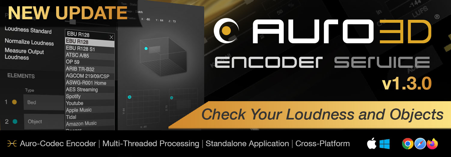 AURO-3D® Encoder Service v1.3.0 released. – AURO-3D